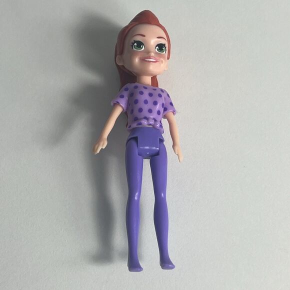 Mattel | Toys | Mattel Polly Pocket Lila Doll Figure Red Hair Green ...